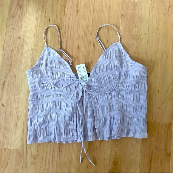 Kendall & Kylie | Tops | Nwt Lavender Gingham Tie Front Cami | Poshmark